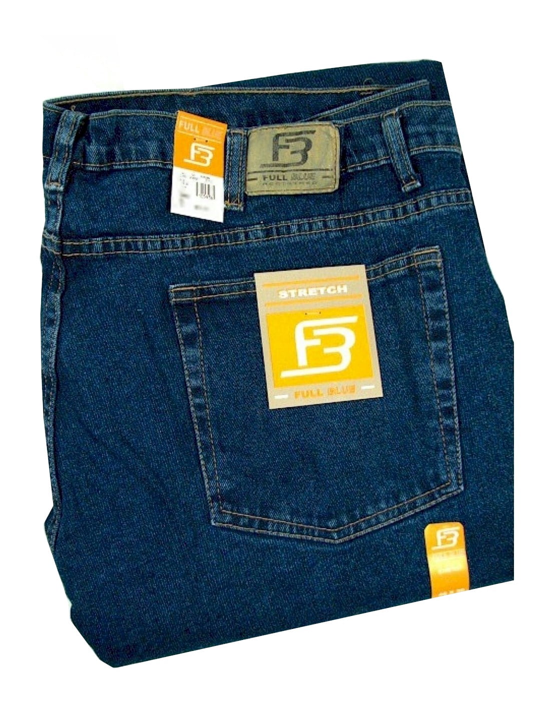 full blue big mens traditional fit stretch jean (58w x 28l) - Walmart.com