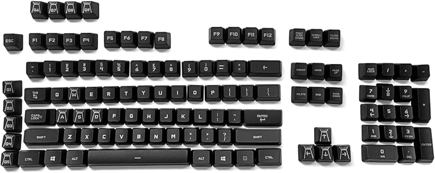 full set keycaps 113 keys black Compatible for Logit G910 Orion Spark ...