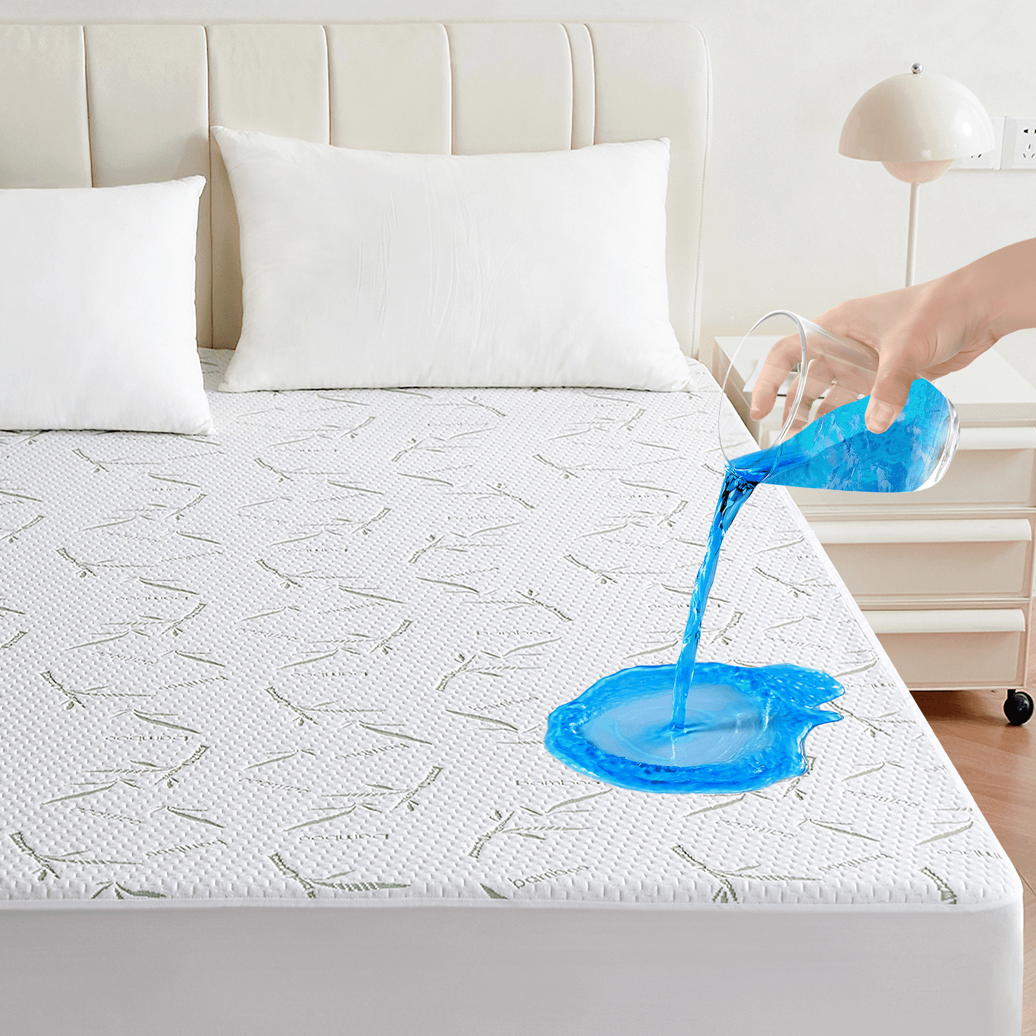 Full Size Waterproof Mattress Protector, Breathable Bamboo Viscose ...