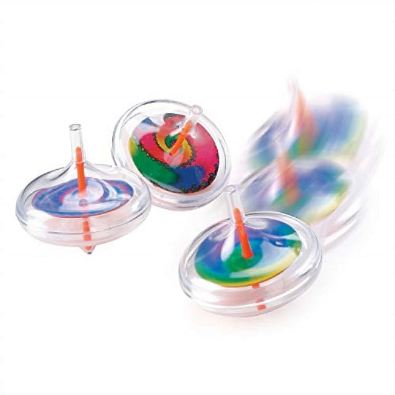 Fun Express Plastic Swirl Spin Tops, Tie-Dyed Colors, Assorted Party ...