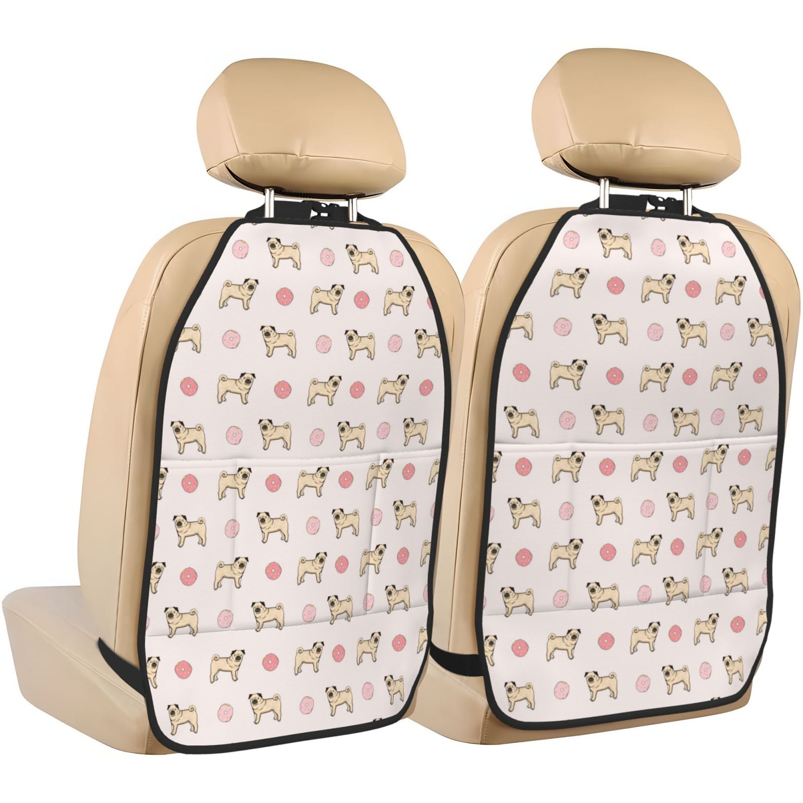 funny Cute French Bulldog Pink_A Backseat Car Organizer, 2 Pack Kick ...