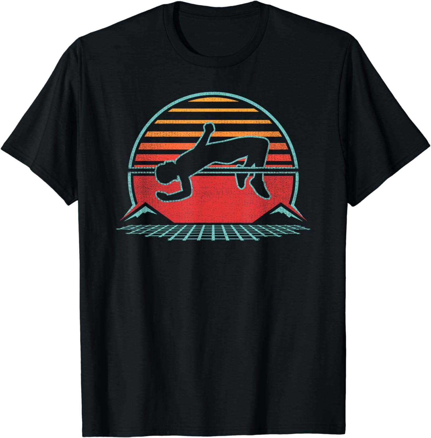 funny High Jump Retro 80s Style T-Shirt - Walmart.com