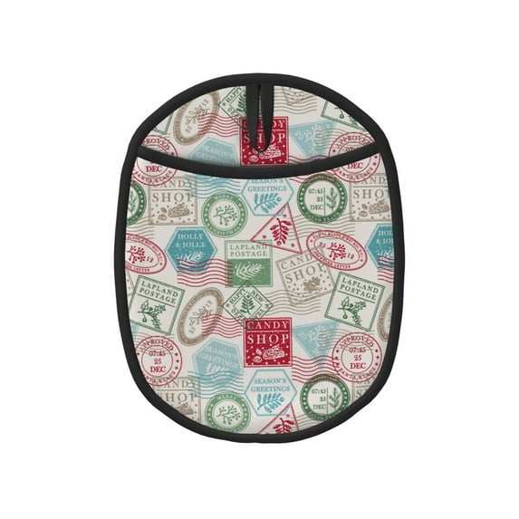 funny Postmark Pattern Pot Holders for Kitchen - Heat Resistant Oven ...