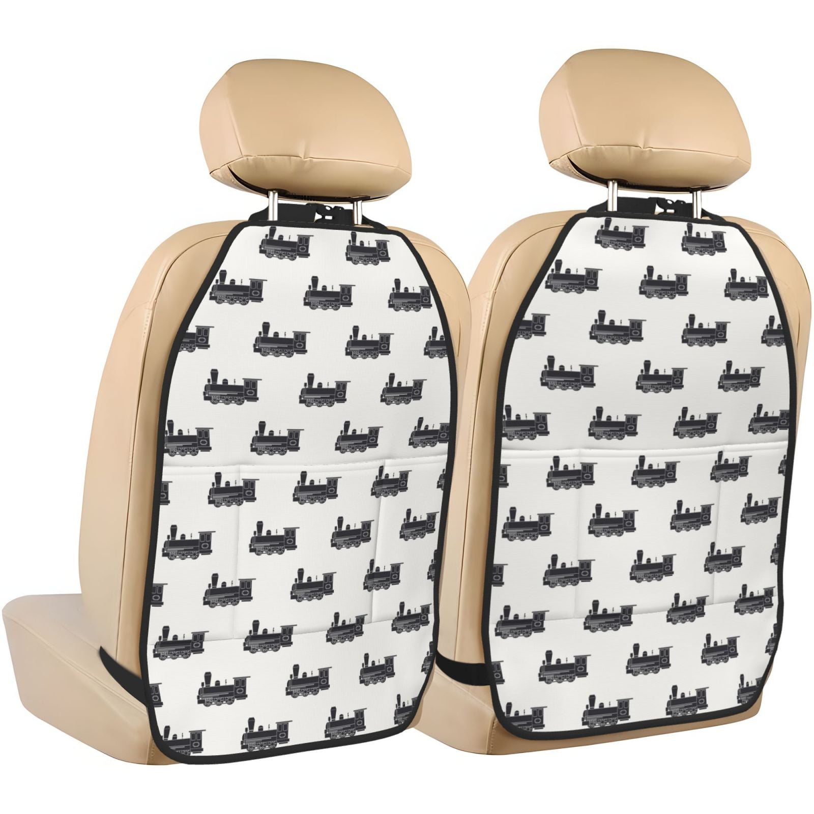 funny Train Pattern Mats Back Seat Protectors, Car Seat Protector ...