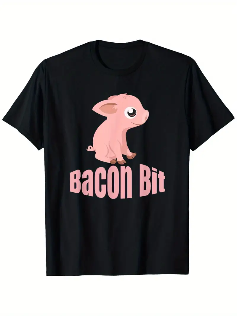 The funny bacon bit pot belly pig. T-Shirt National Bacon Enthusiasts ...