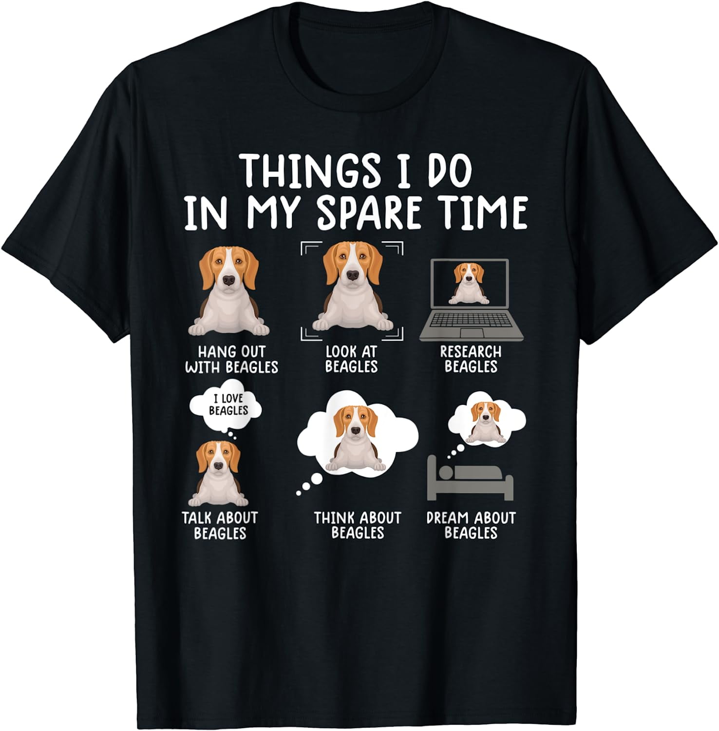 funny beagle shirt 6 Things I Do In My Sprite Time beagle T-Shirt ...