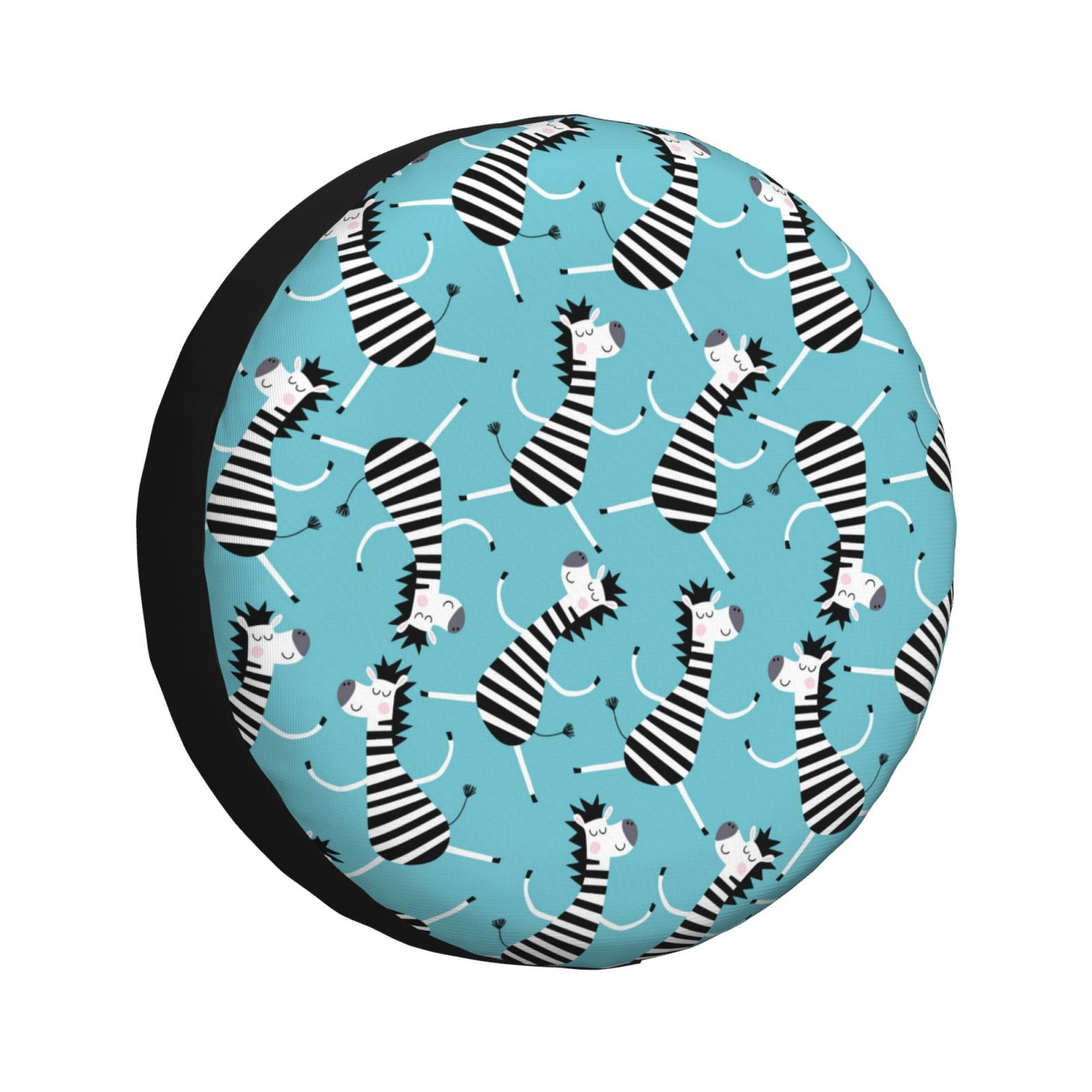 funny cute zebra blue Spare Tire Cover for Trailer Camper RV Truck SUV ...