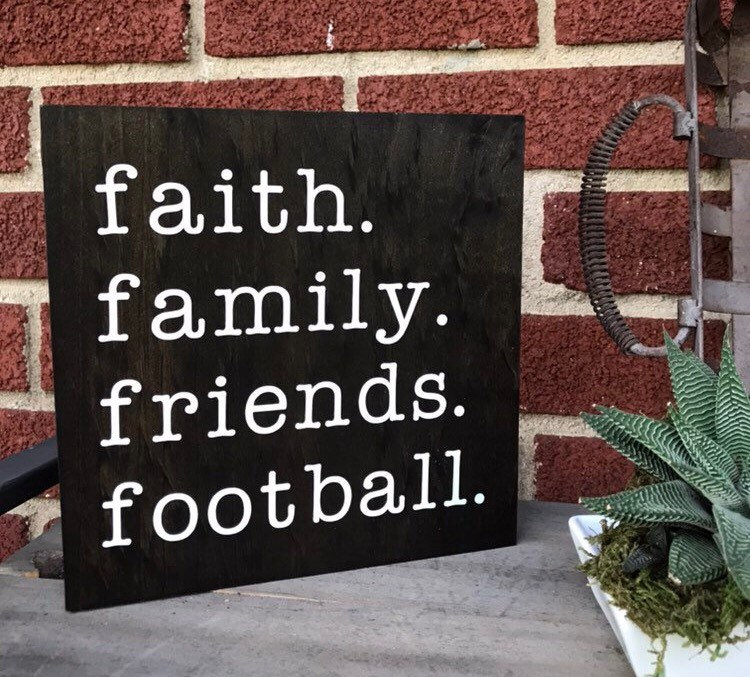 funny doormat Faith. Family. Friends. Football. - farmhouse football ...