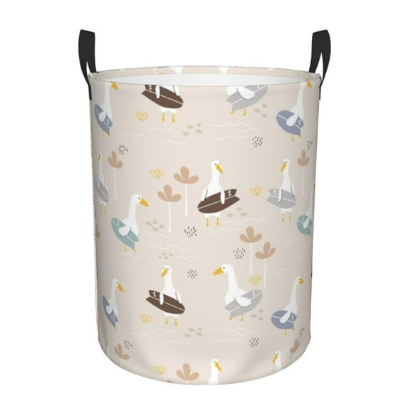funny duck surfer Laundry Basket with Handles - Freestanding Laundry ...