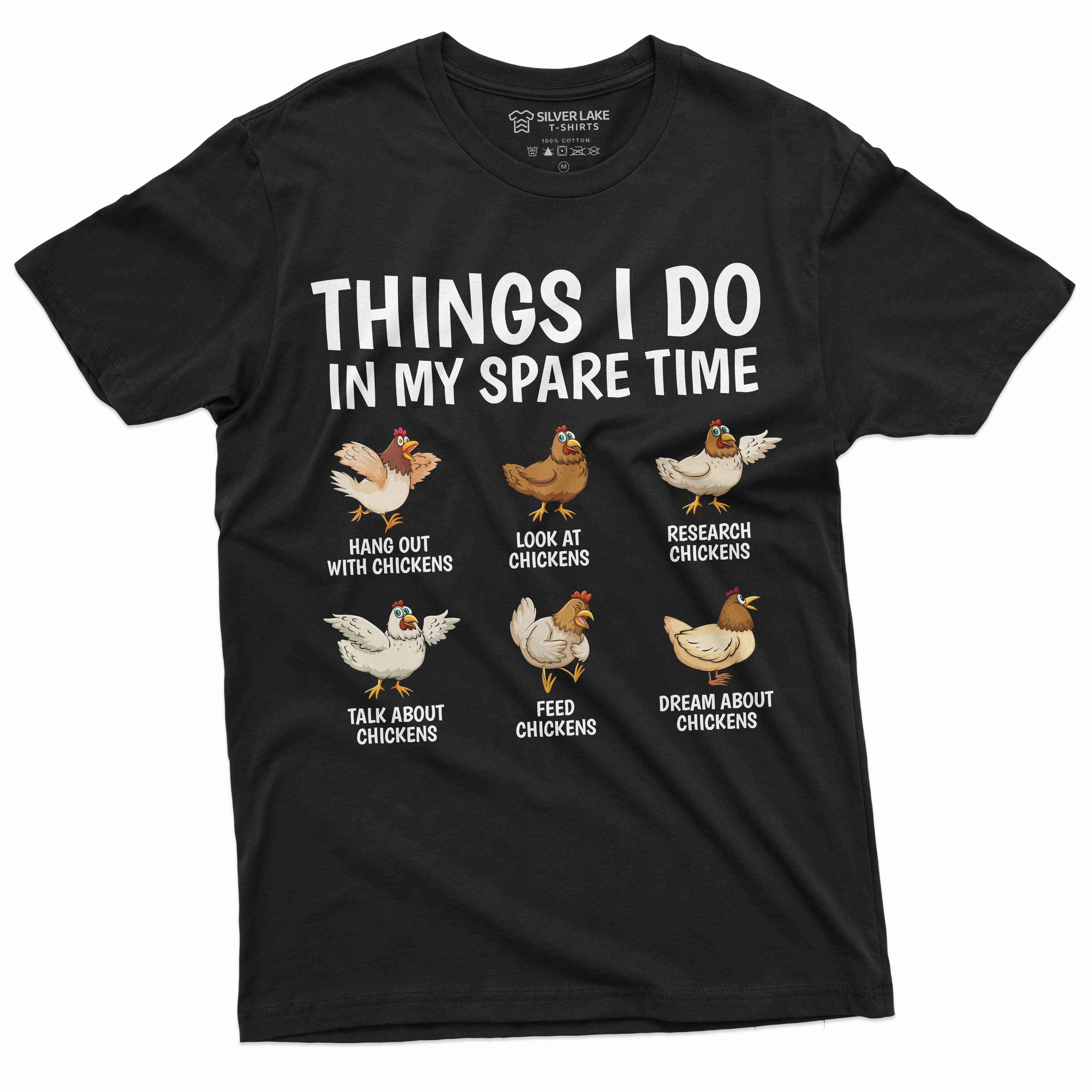 funny farming farmer tshirt things I do in my spare time chickens ...