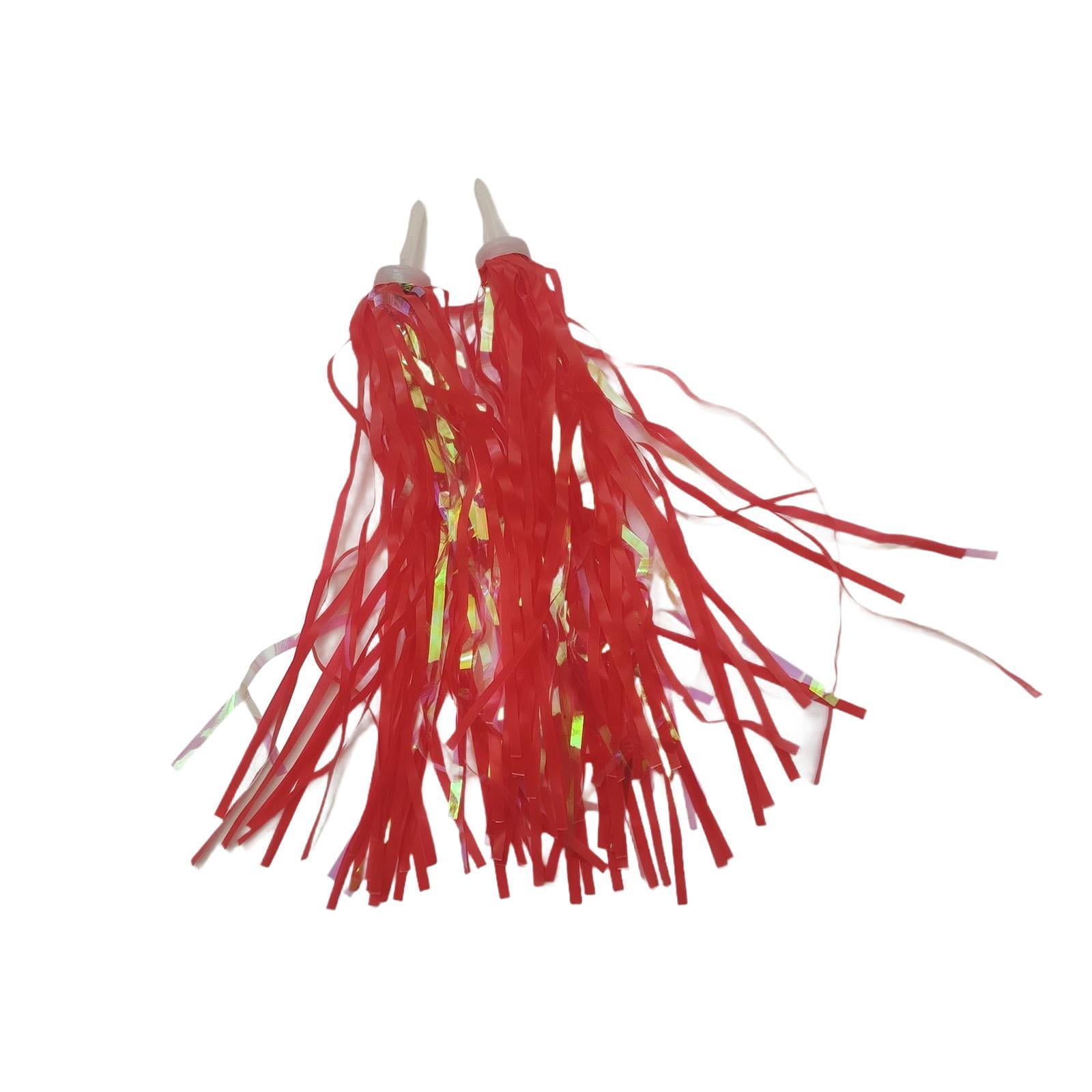 funtasica 2 Pieces Kids Bike Streamers Handlebar Grips Tassel Ribbons ...