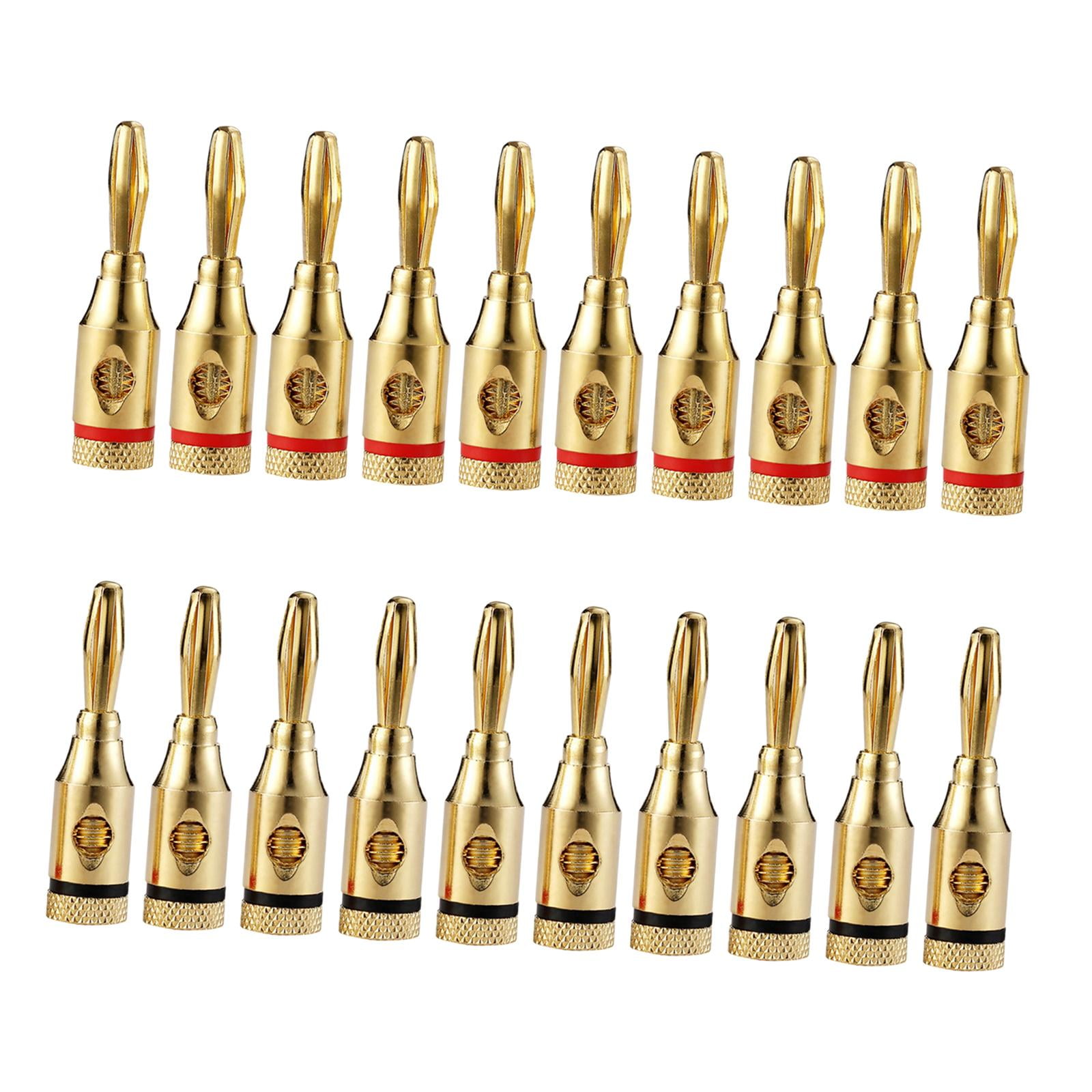 funtasica 20x Banana Plug Gold Plate Banana Connector Alloy Accessory ...