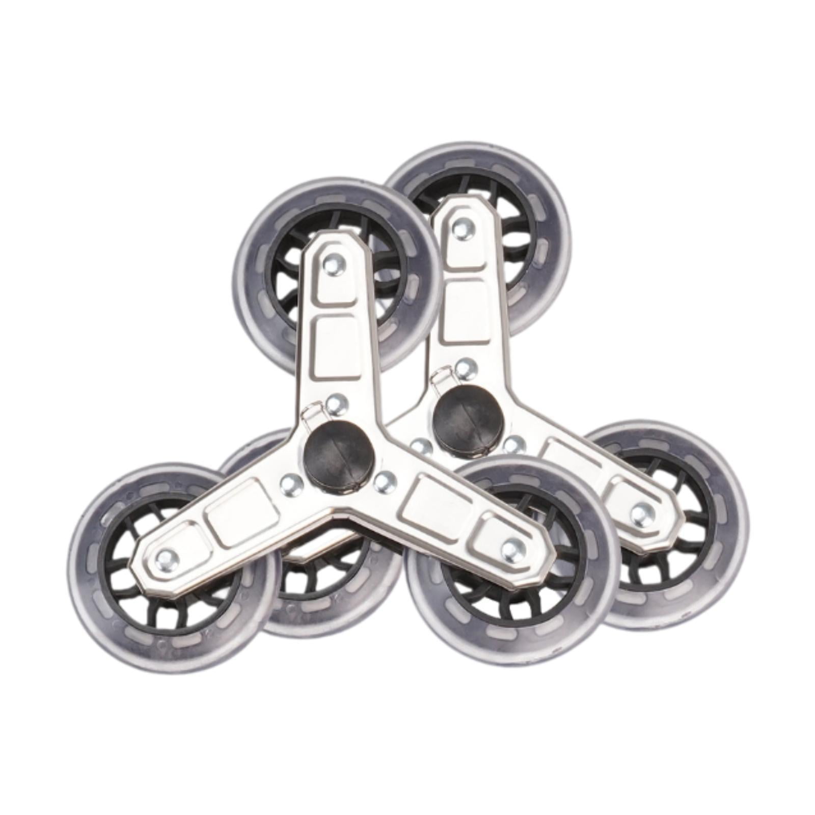 funtasica 2PCs Trolley Triangular Wheels Staircase Climbing Wheels Easy ...