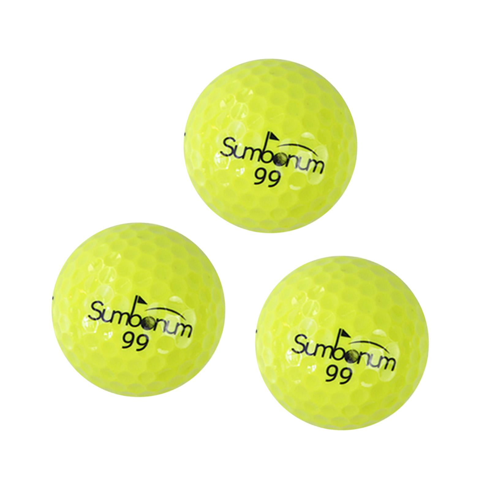 funtasica 3 Pieces Golf Balls Golf Practice Ball Long Distance Golf ...