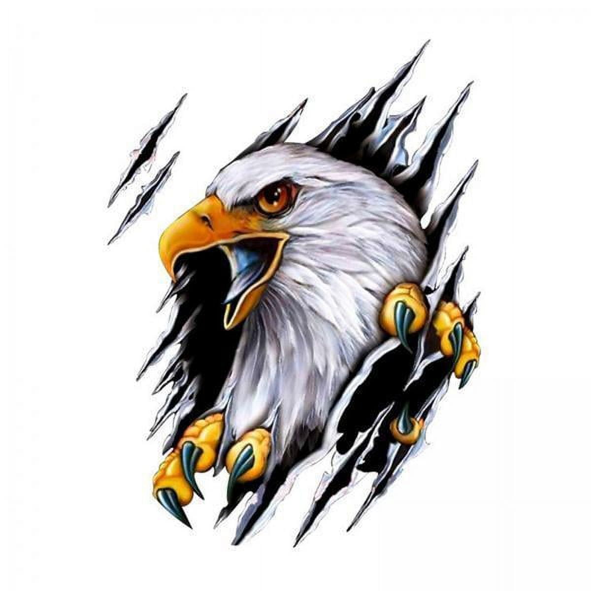 funtasica 3xEagle Car Sticker Decals Simulation Cartoon for Motorcycle ...
