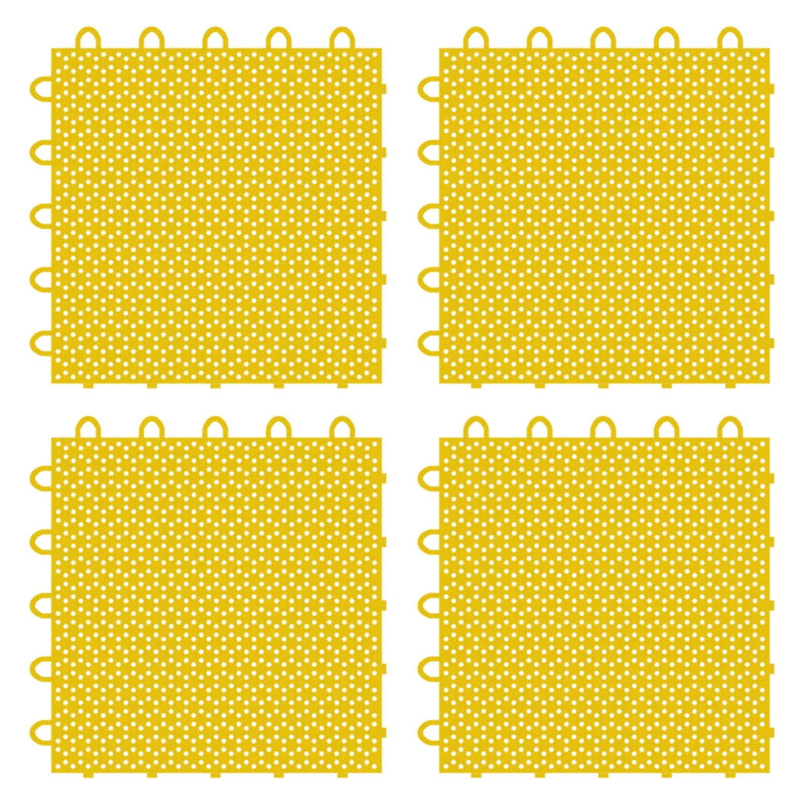 funtasica 4 Pieces Synthetic Ice Tiles Hockey Training Equipment Board ...