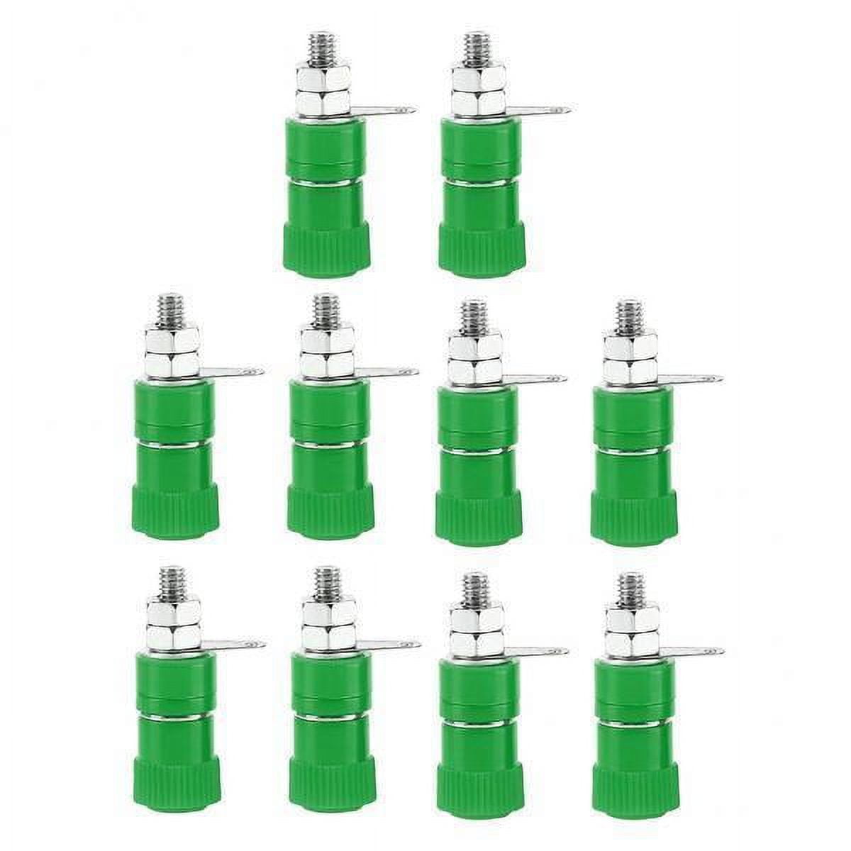 funtasica 4x4mm Banana Socket Plated Binding Post Jack Connector Green ...