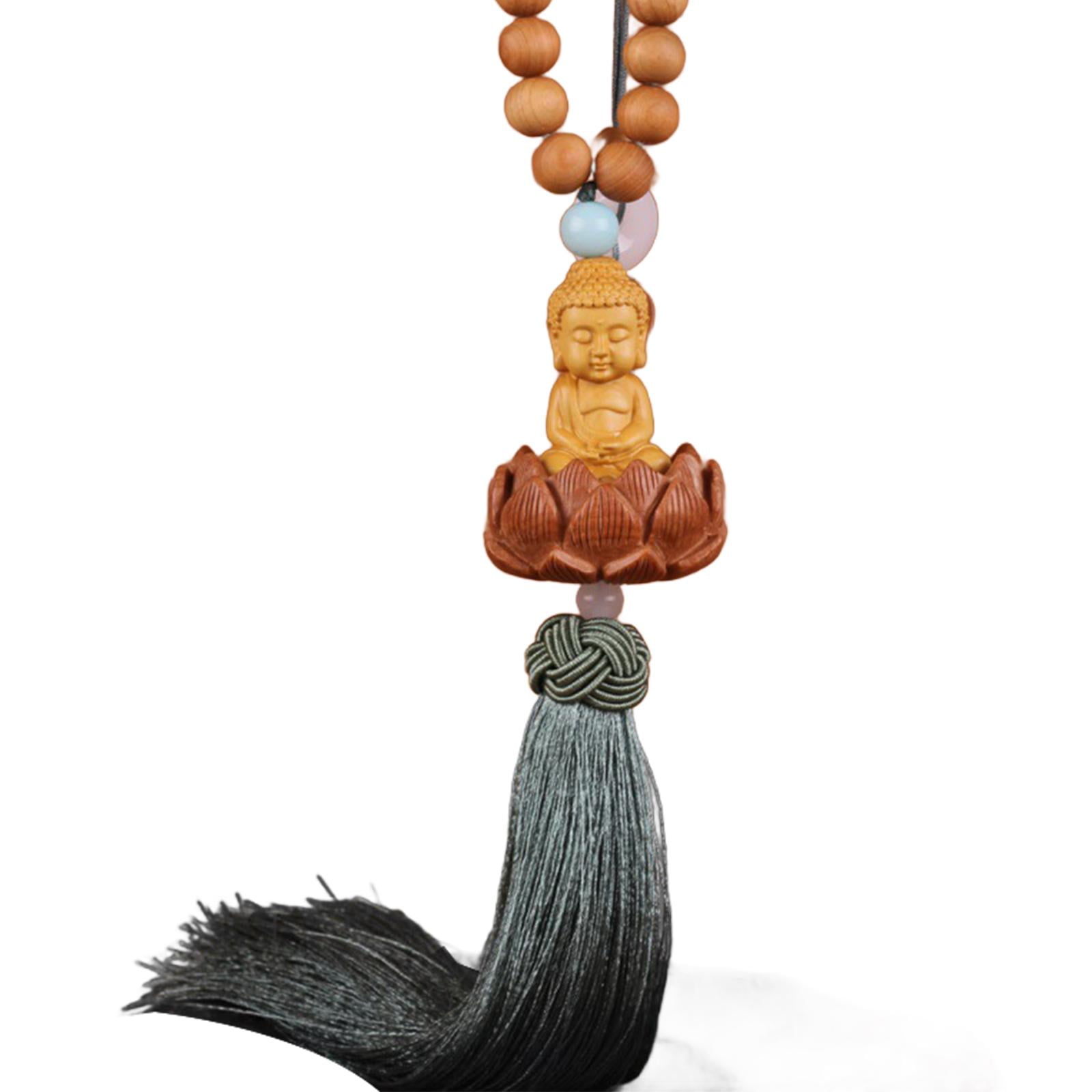 funtasica Beaded Car Pendant Rear View Mirror Pendant Gift Lotus Throne ...
