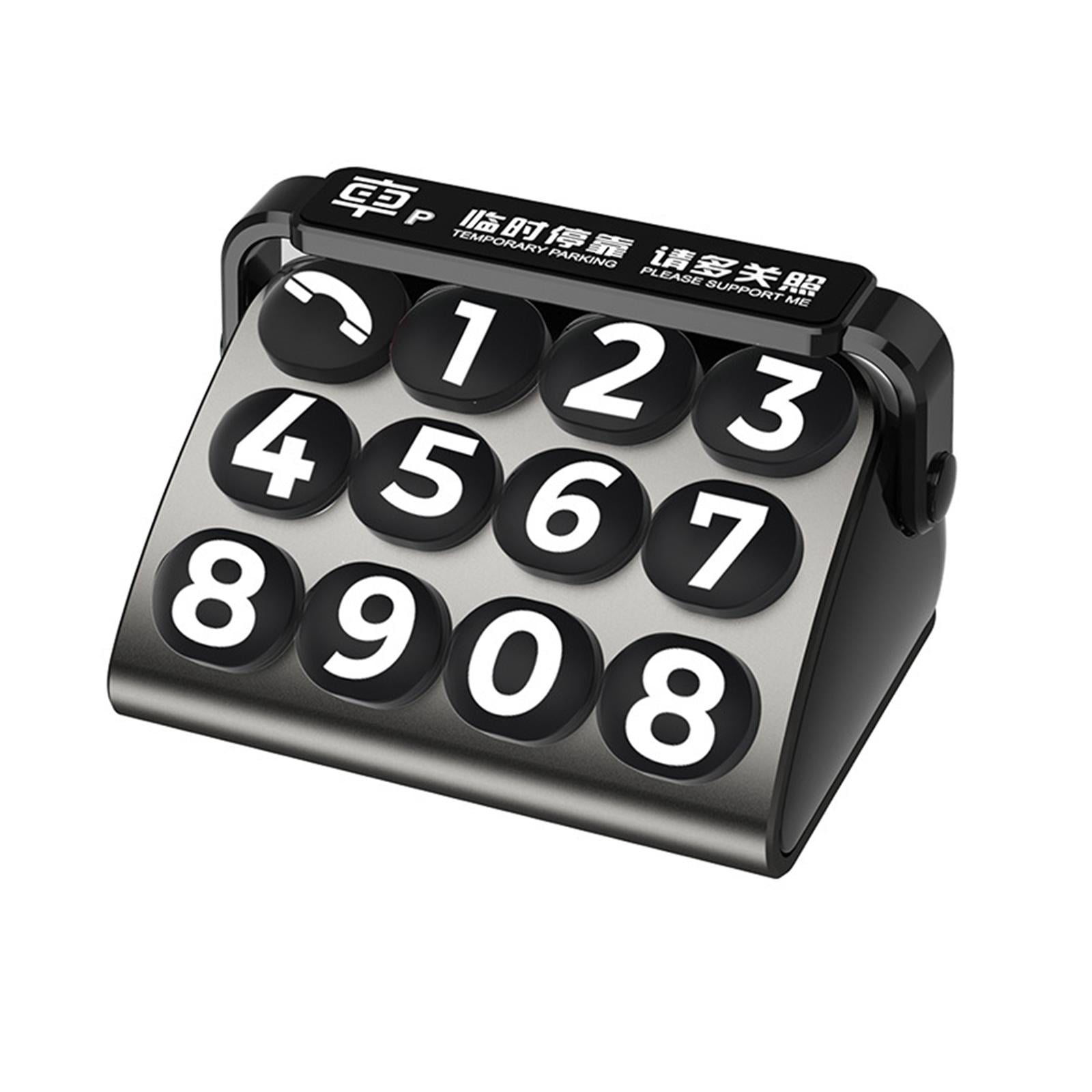 funtasica Car Parking Number Plate Dashboard Decoration Temporary ...