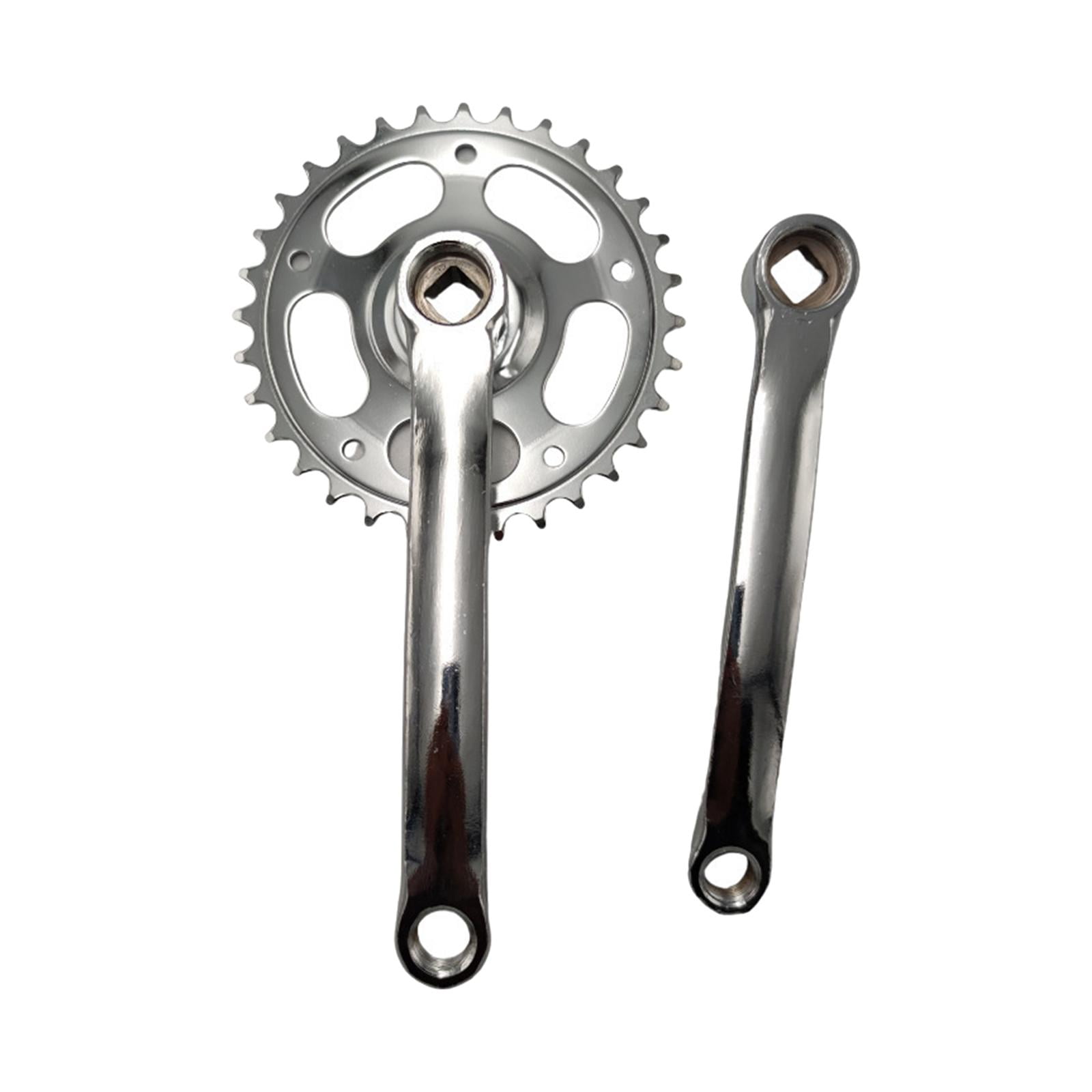 funtasica Crankset,Mountain Bike Crank Arm Set,Iron Easy Installation 32T Chainring Square Taper ...