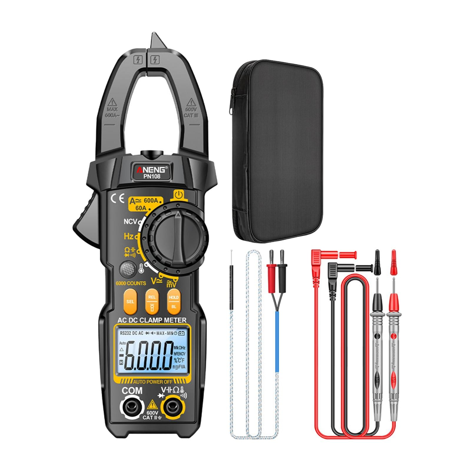 funtasica Current Clamp Digital Multimeter Clamp PN108 Professional Non ...