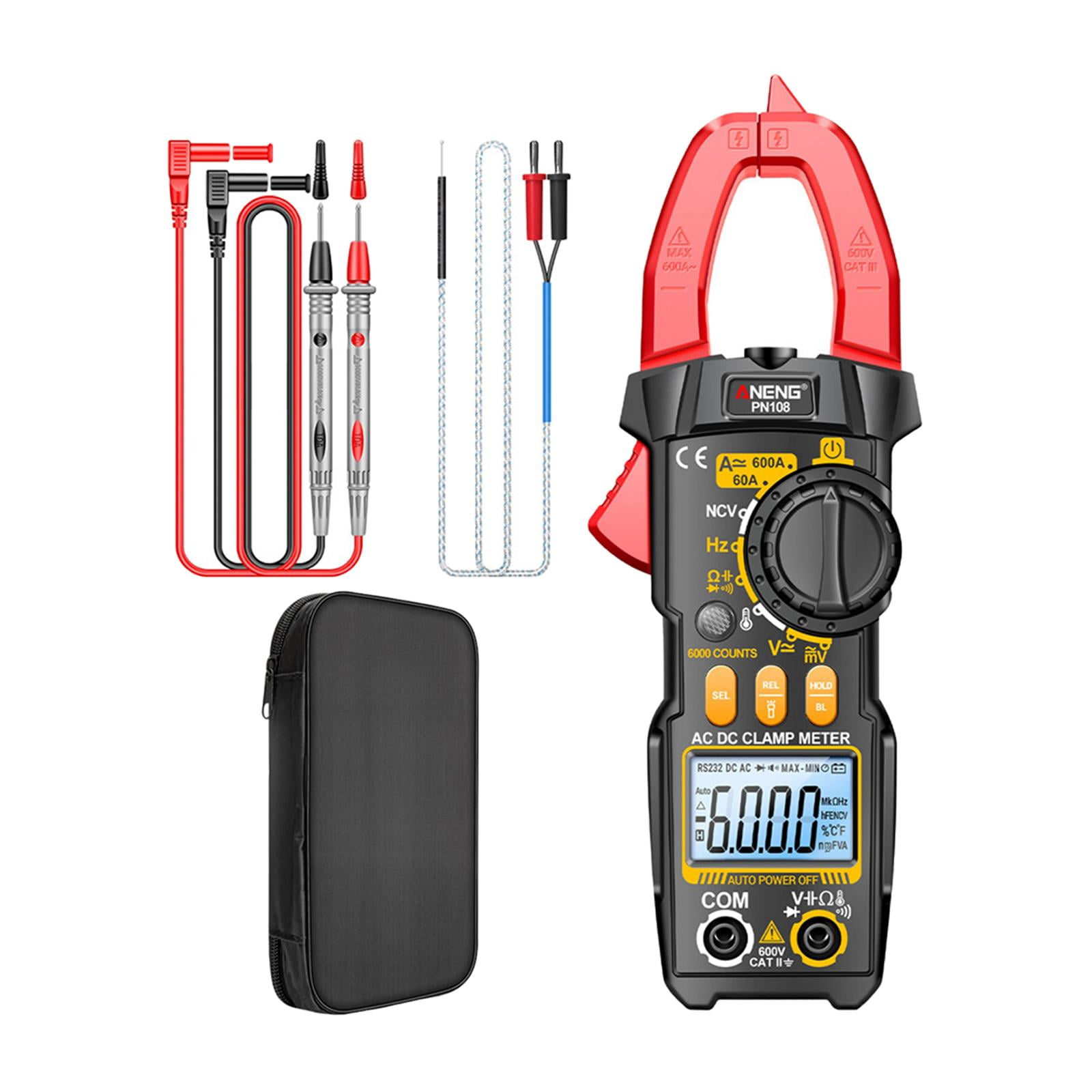 funtasica Current Clamp Digital Multimeter Clamp PN108 Professional Non ...
