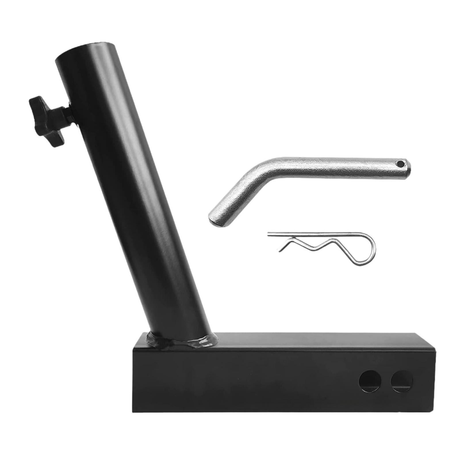 funtasica Flag Pole Mount Black Flagpole Holder Easy Installation Practical Universal Flagpole ...