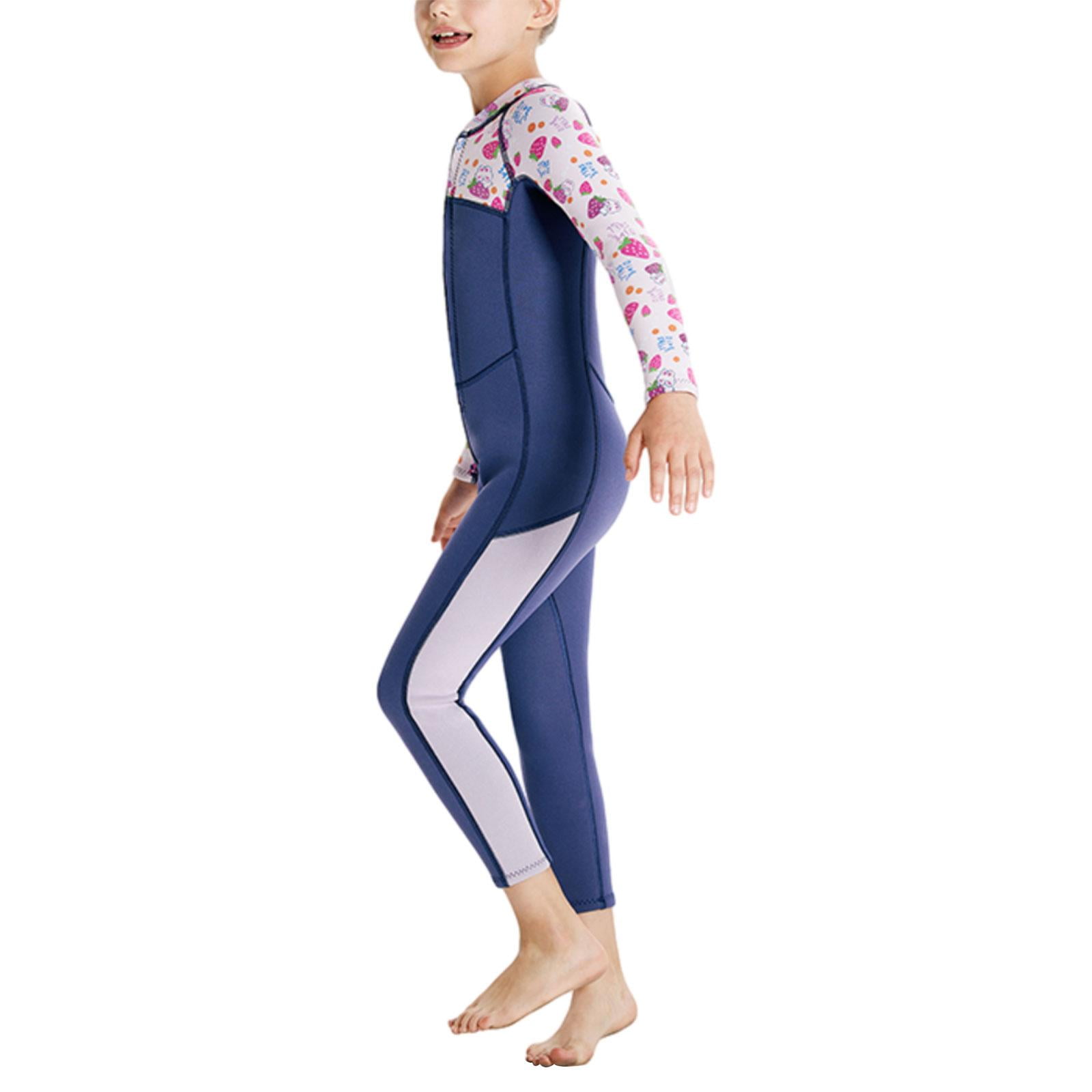 funtasica Kids Wetsuit for Girls Children Wet Suit 2mm Neoprene Front ...