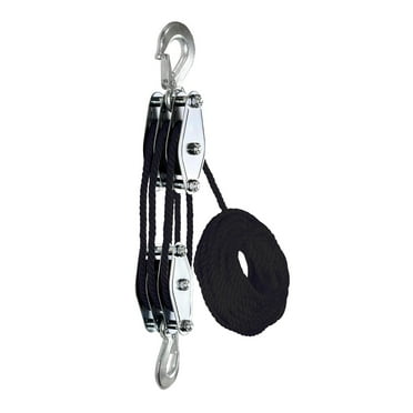 AMLESO Rope Hoist Pulley Manual Hand Lift Rope Pulley Hoist 270 Degree ...