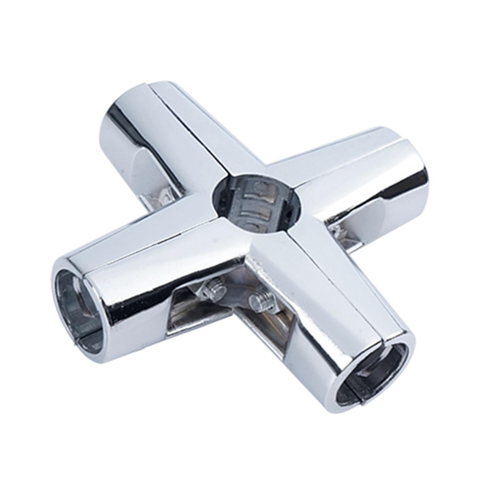 funtasica Round Tube Connector Fittings Stainless Steel Joint Fixing ...