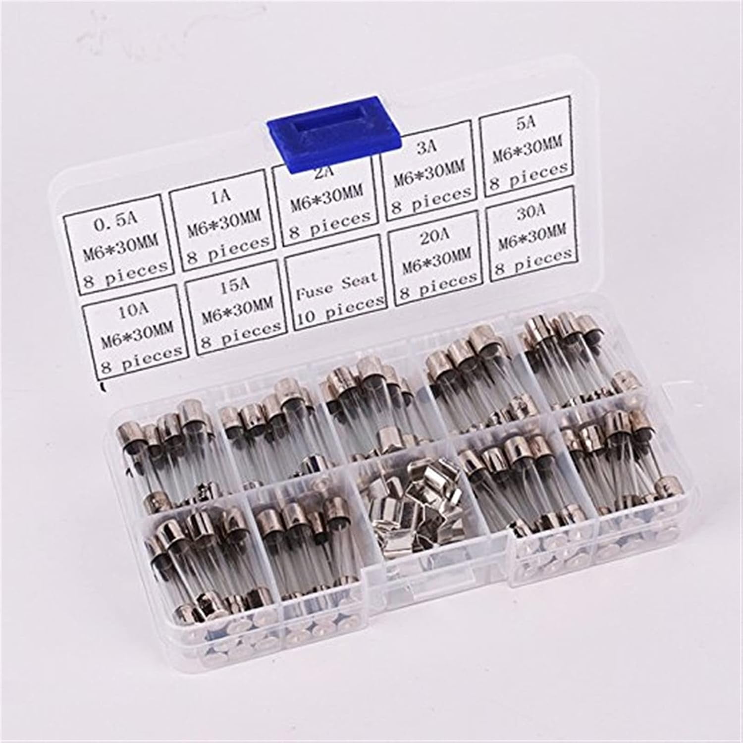fuses 72pcs 6x30mm Fast-Blow Glass Fuses Quick Blow Car Glass Tube ...
