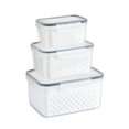 fuxzkrlz 3PCS Crisper Box Airtight Food Storage Containers with ...