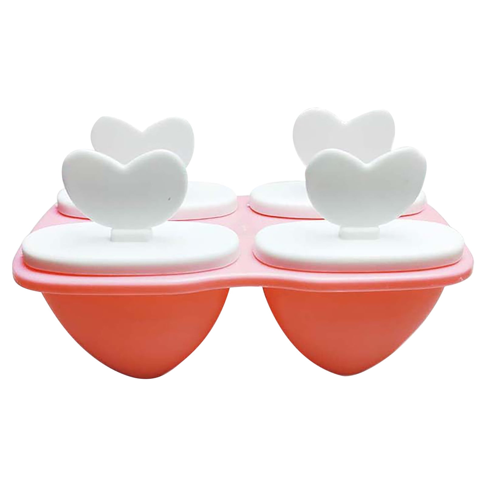 fuyuli Silicone Popsicle Mould Set,4 Grids Heart Popsicle Ice Cream ...