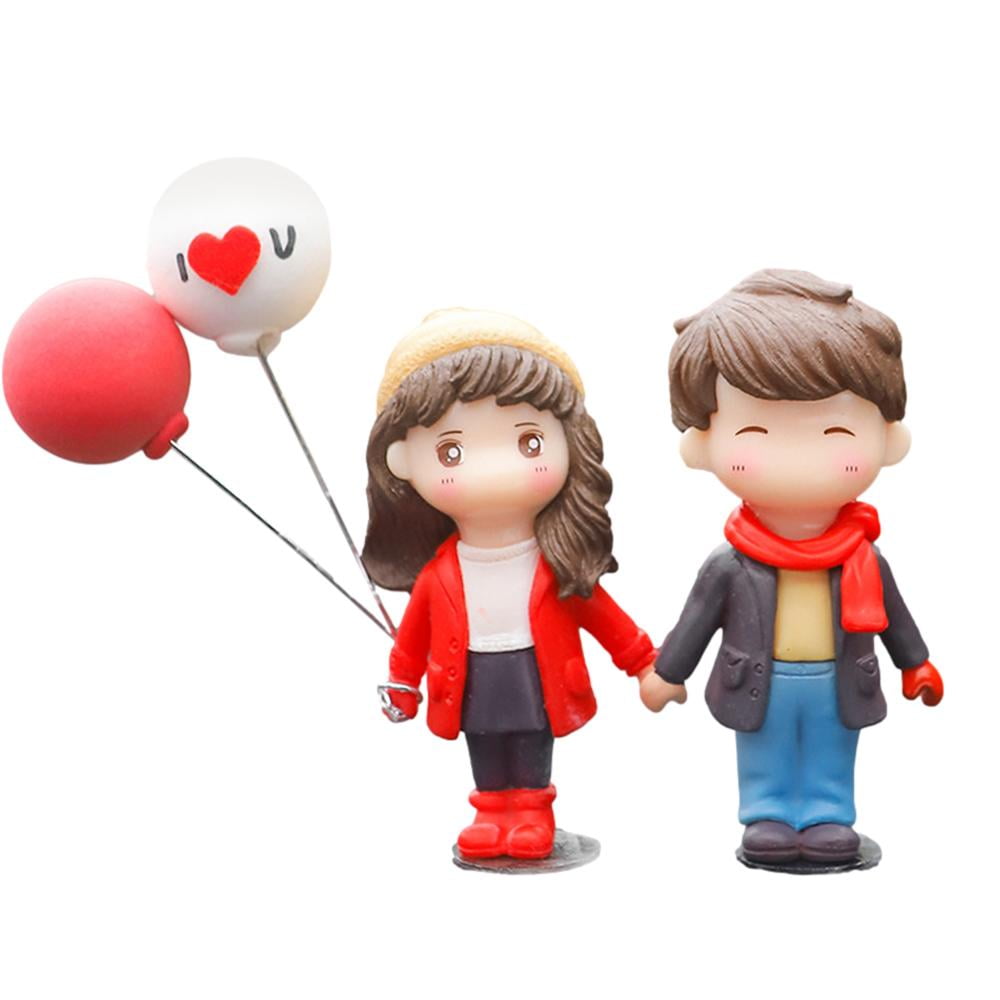 fvituve Cute Couple Car Dashboard Ornaments, Cartoon Couples Figures ...