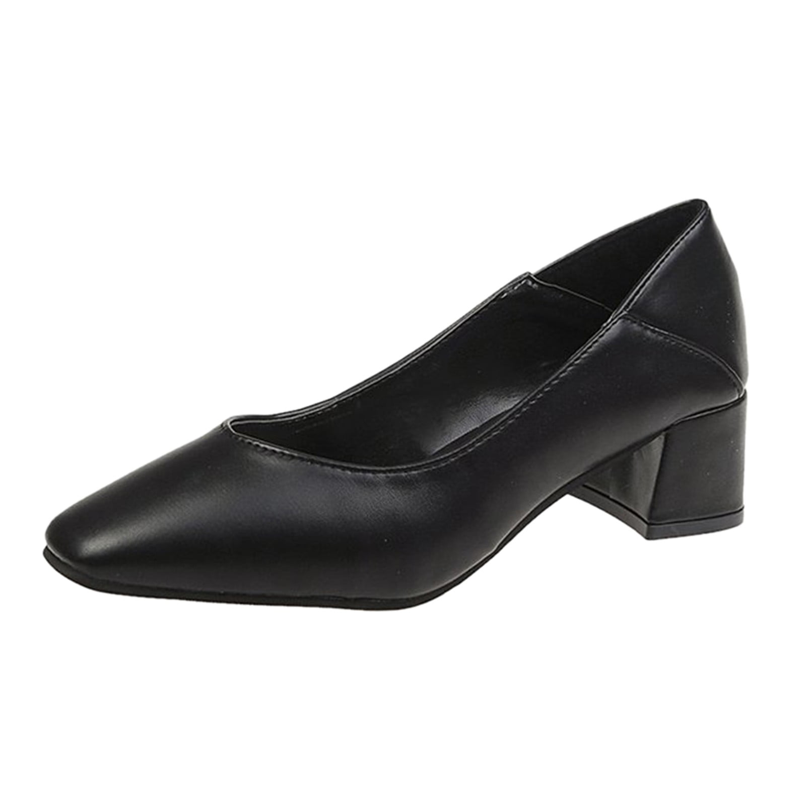 fvwitlyh Black Pumps Women's Frankie Pump Female Casual Shoes - Walmart.com