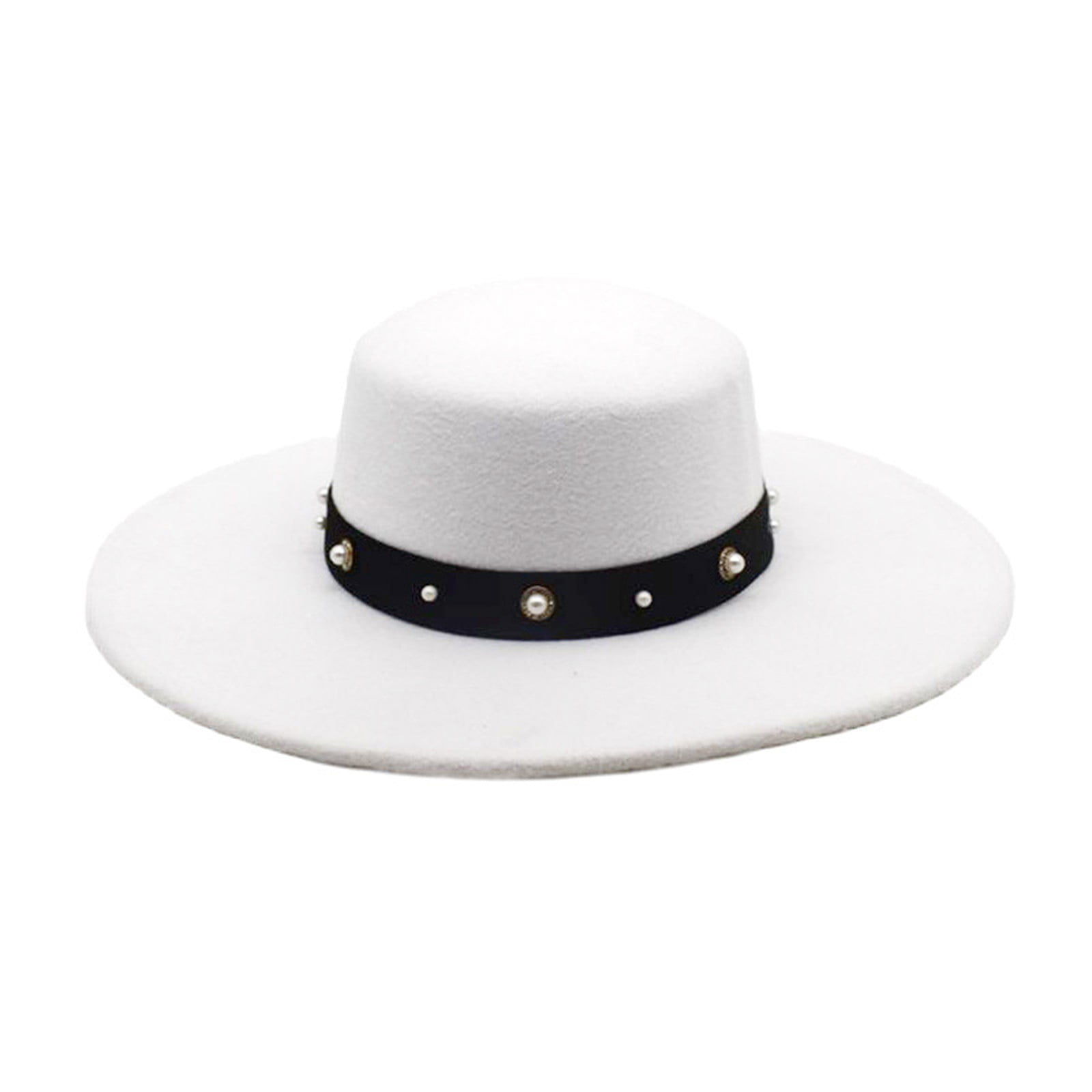 fvwitlyh Ear Hats Fedora Hats For Men Women Elegant Winter Wool Bucket ...