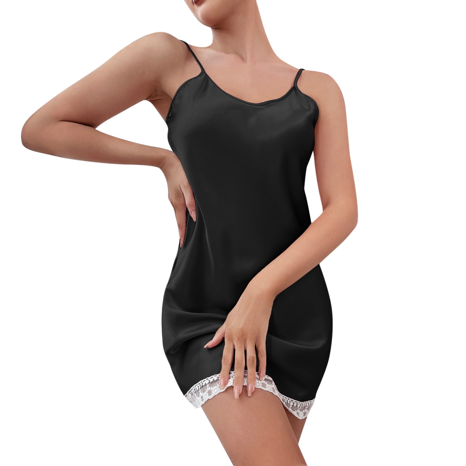 fvwitlyh Ladies Cotton Nightgowns Nightgown For Women Pajamas Satin ...