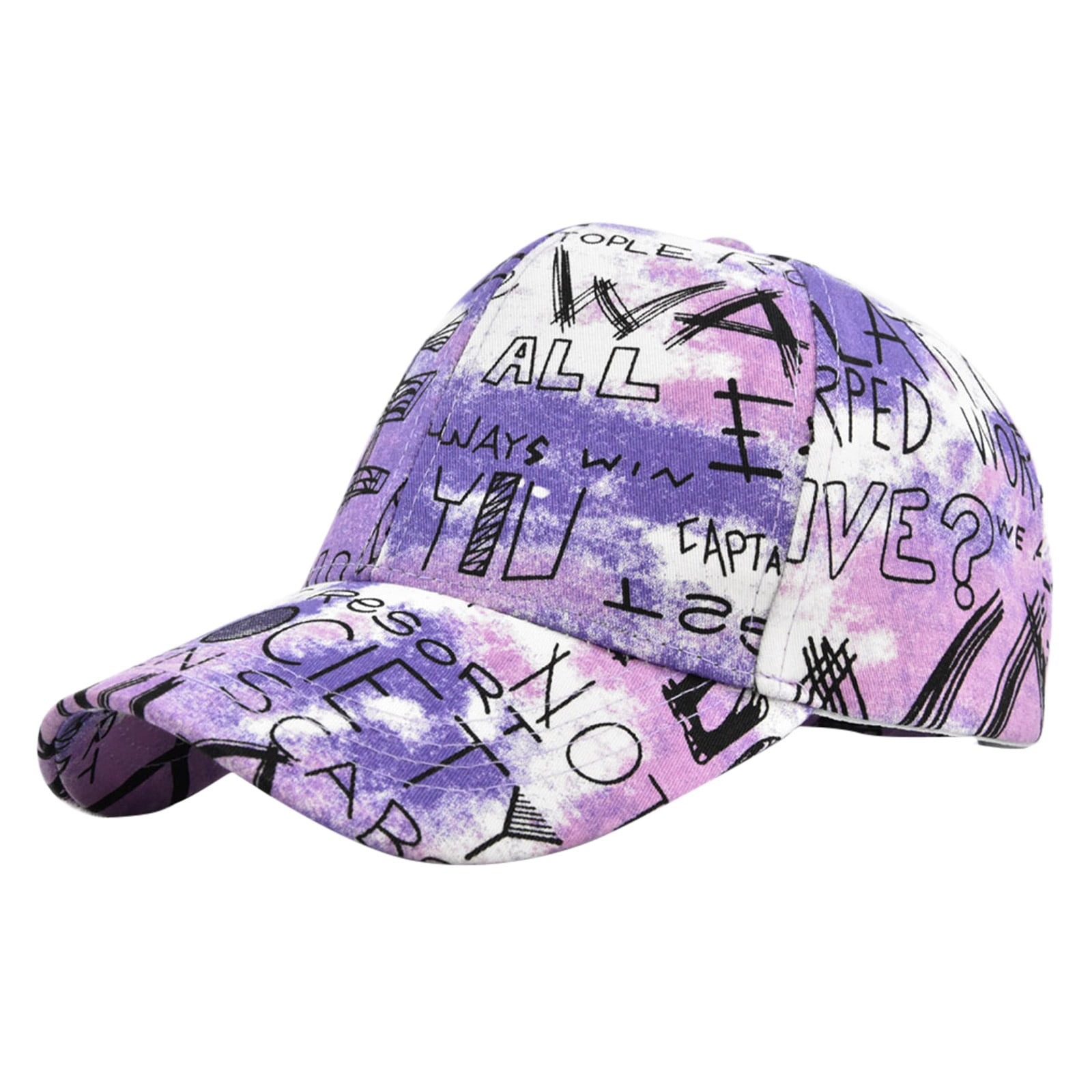 fvwitlyh Visor Man Bun Men And Women Casual Regular Youth Retro Letters ...