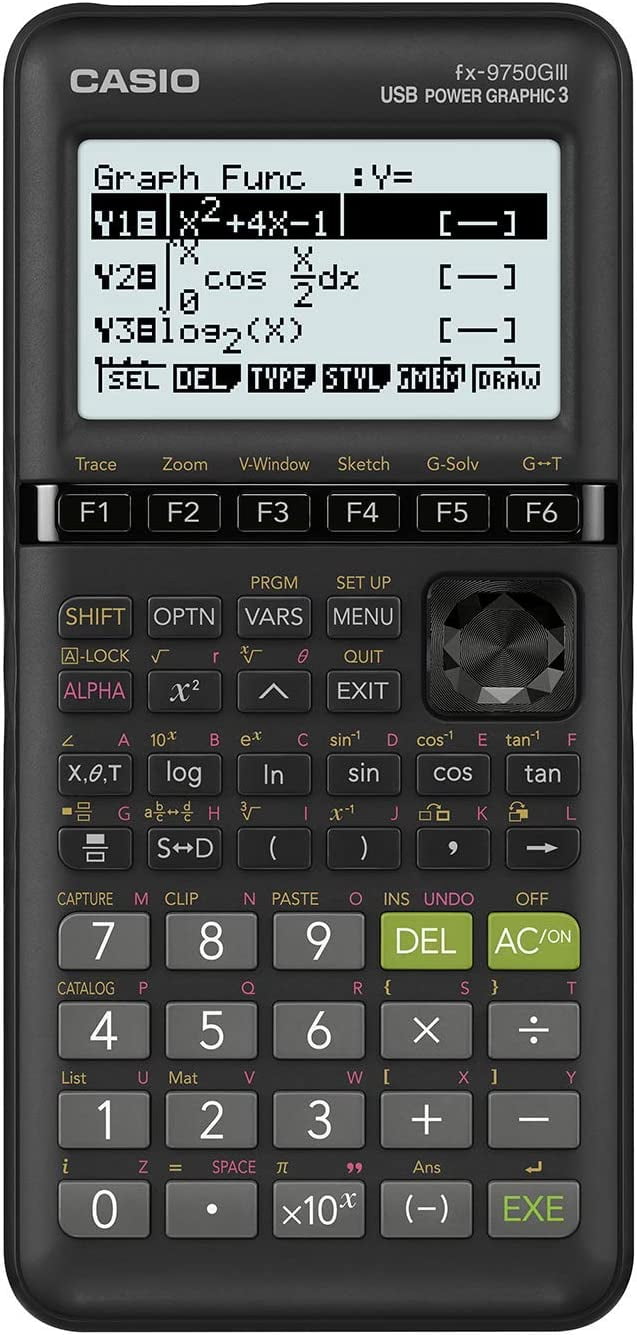 fx-9750GIII Graphing Calculator | Natural Textbook Display Python ...