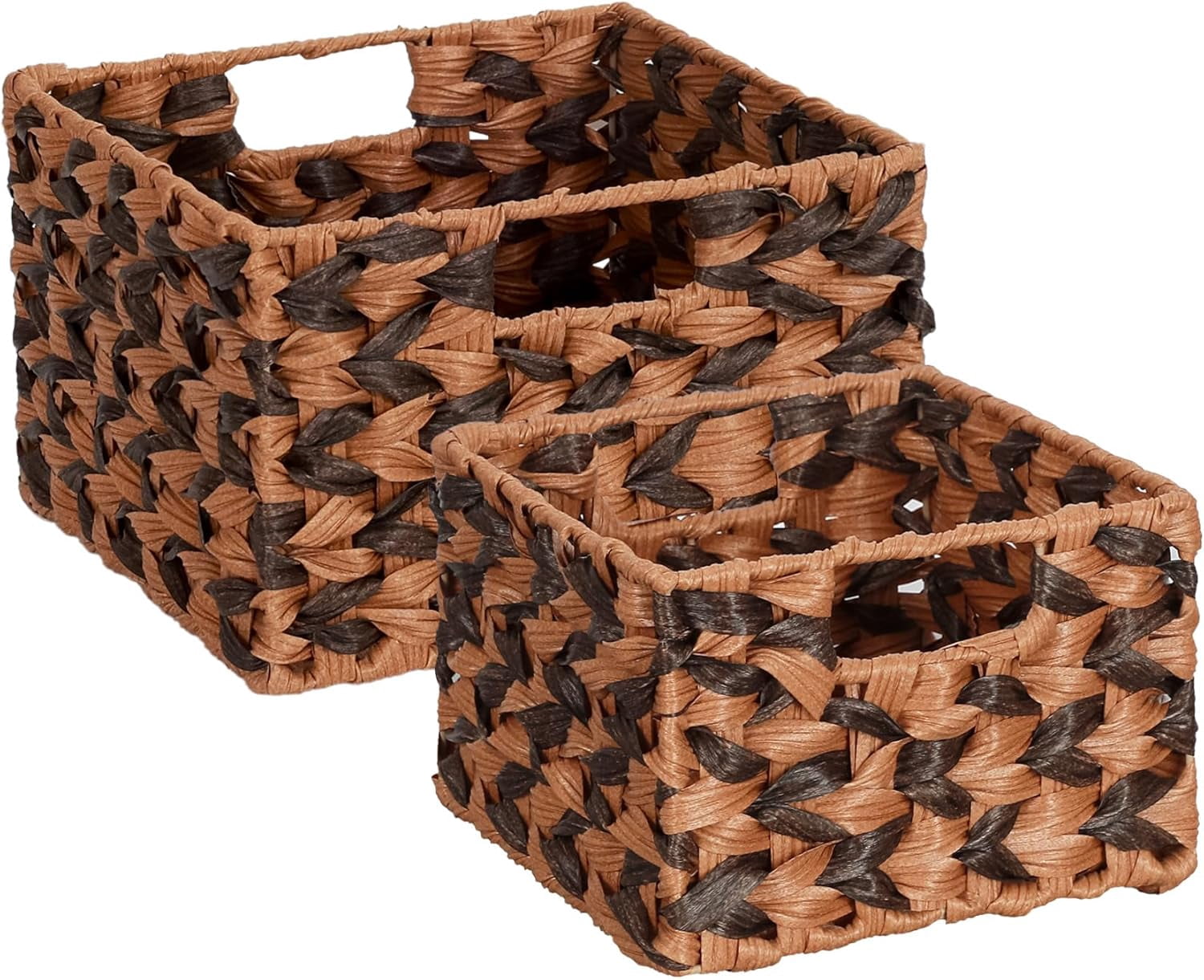 fycvghbn Decorative Wicker Storage Baskets Water Hyacinth and Seagrass ...