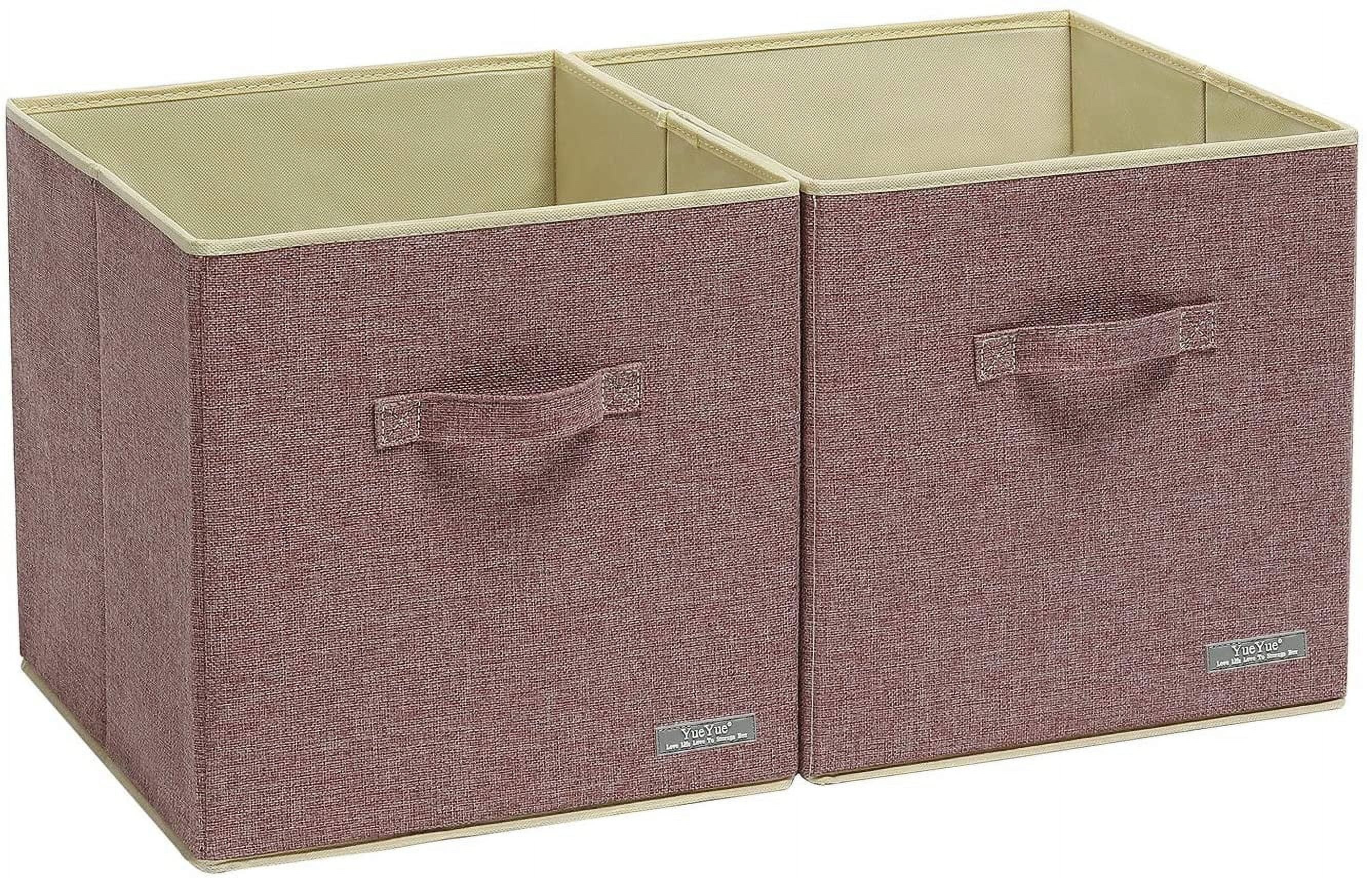 fycvghbn Foldable Closet Organizer Fabric Cube Bins Storage - 2 Pack 13 ...