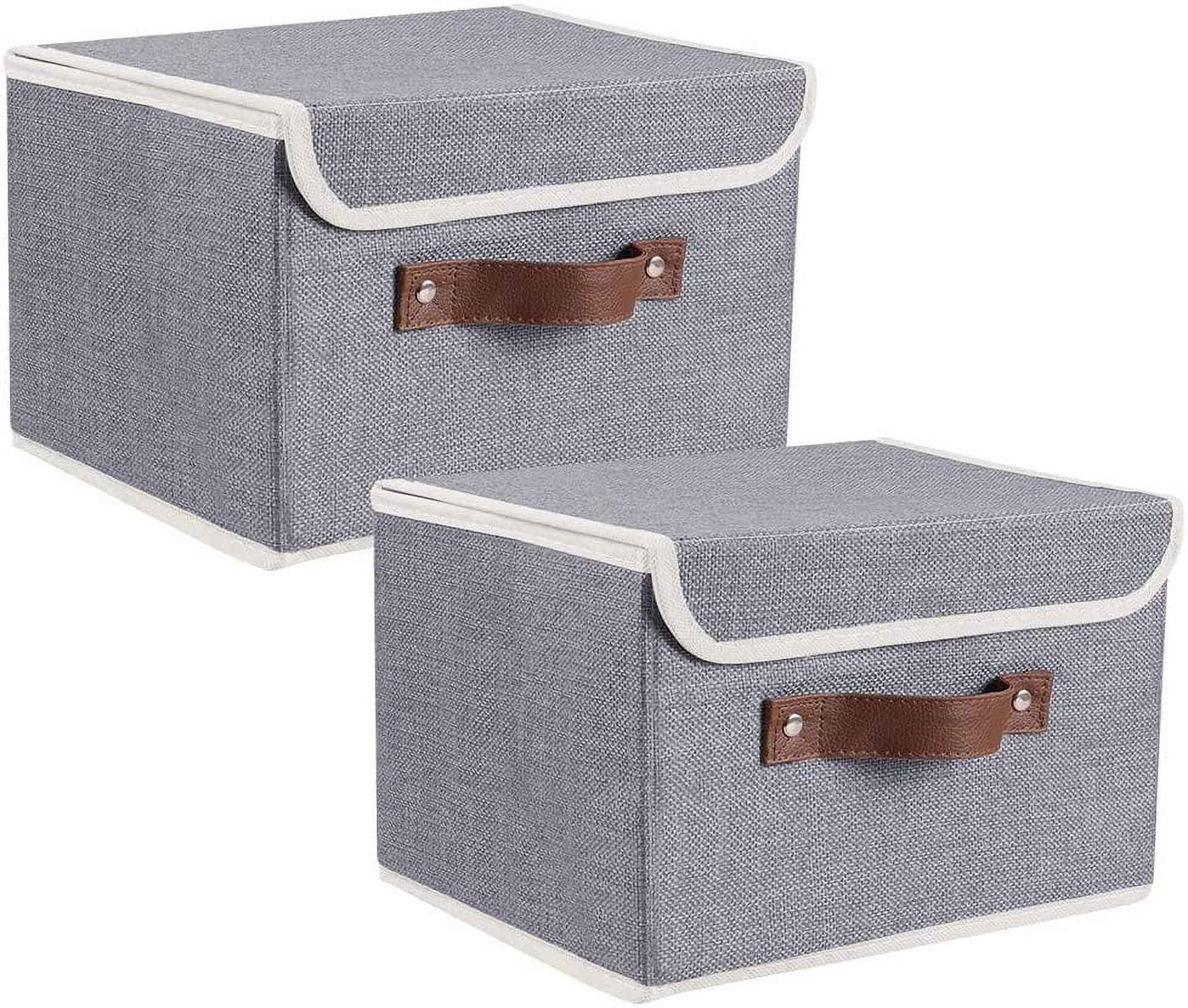 fycvghbn Storage Bins Boxes with Lids 2 Pack Decorative Storage Boxes ...