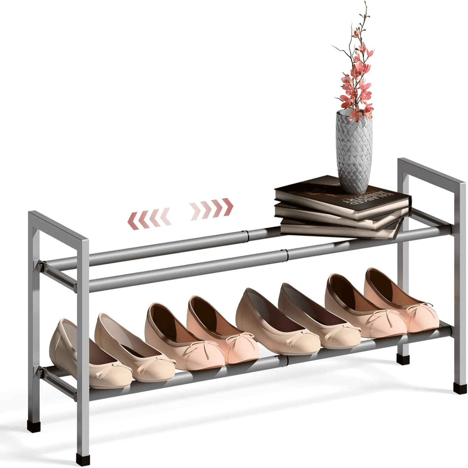 fyigbion 3-Tier Expandable Shoe Rack for Closet 18\u201C-33\u201D ...