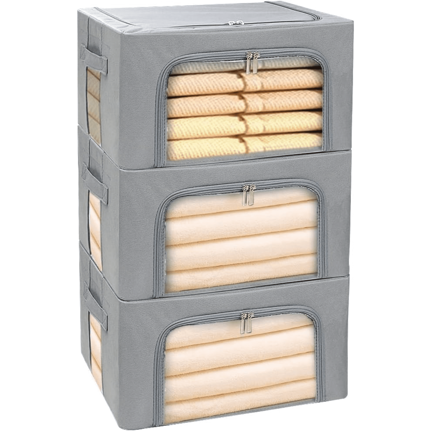 fyigbion KFHDMCV Clothes Storage Bins Stackable Foldable Organizer with ...