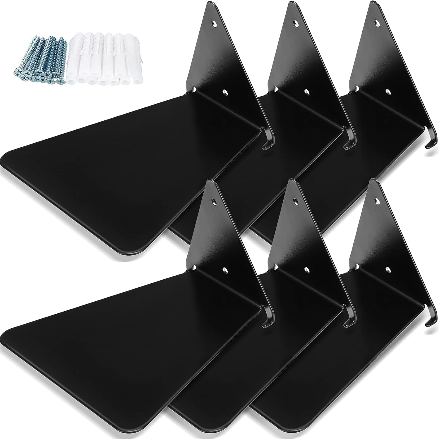 fyigbion KFHDMCV KFHDMCV 6 Pieces 6 Pieces Invisible Floating Bookshelf ...