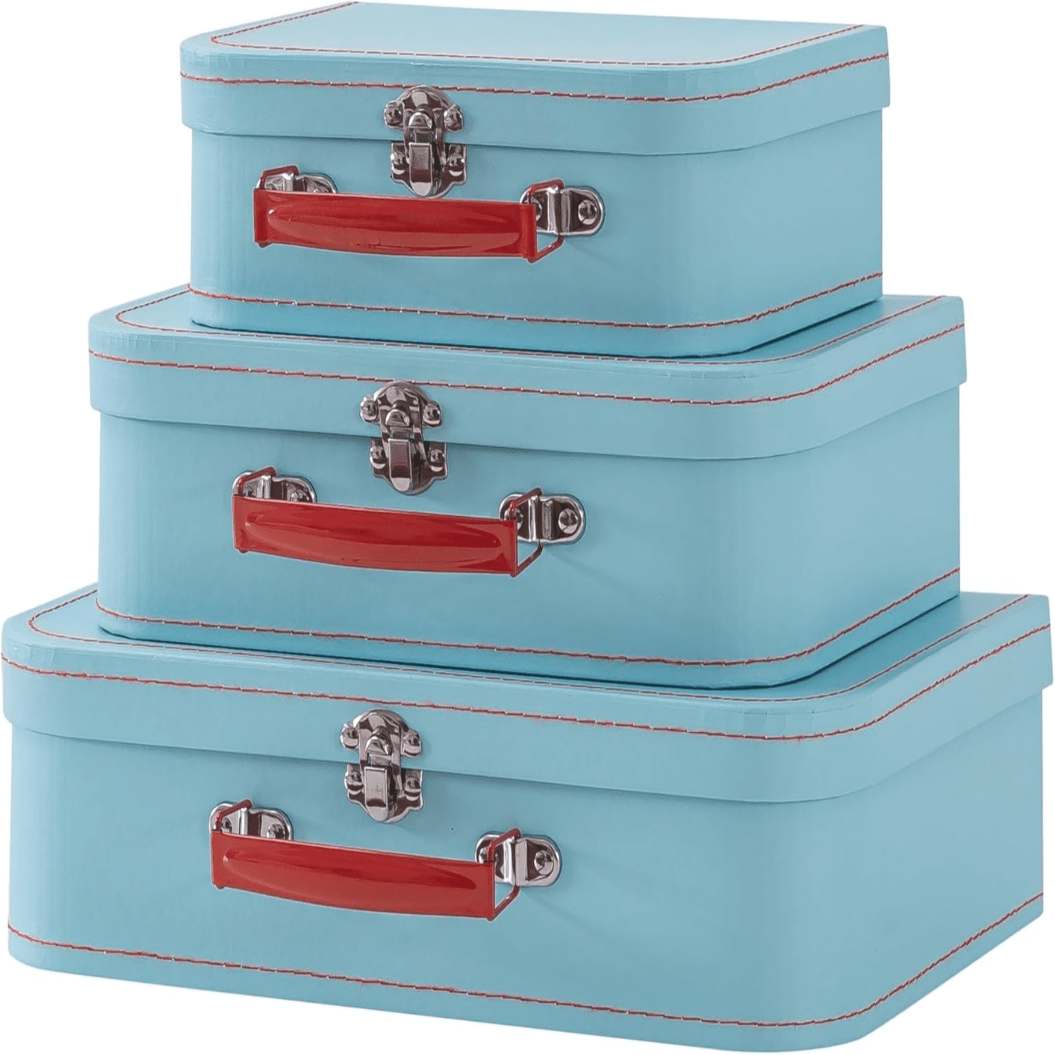 fyigbion Paperboard Suitcases Light Blue - Vintage Cardboard Suitcase ...