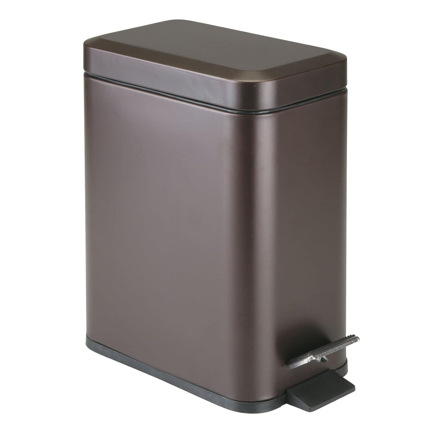 fyigbion Small Modern 1.3 Gallon Rectangle Metal Lidded Step Trash Can ...
