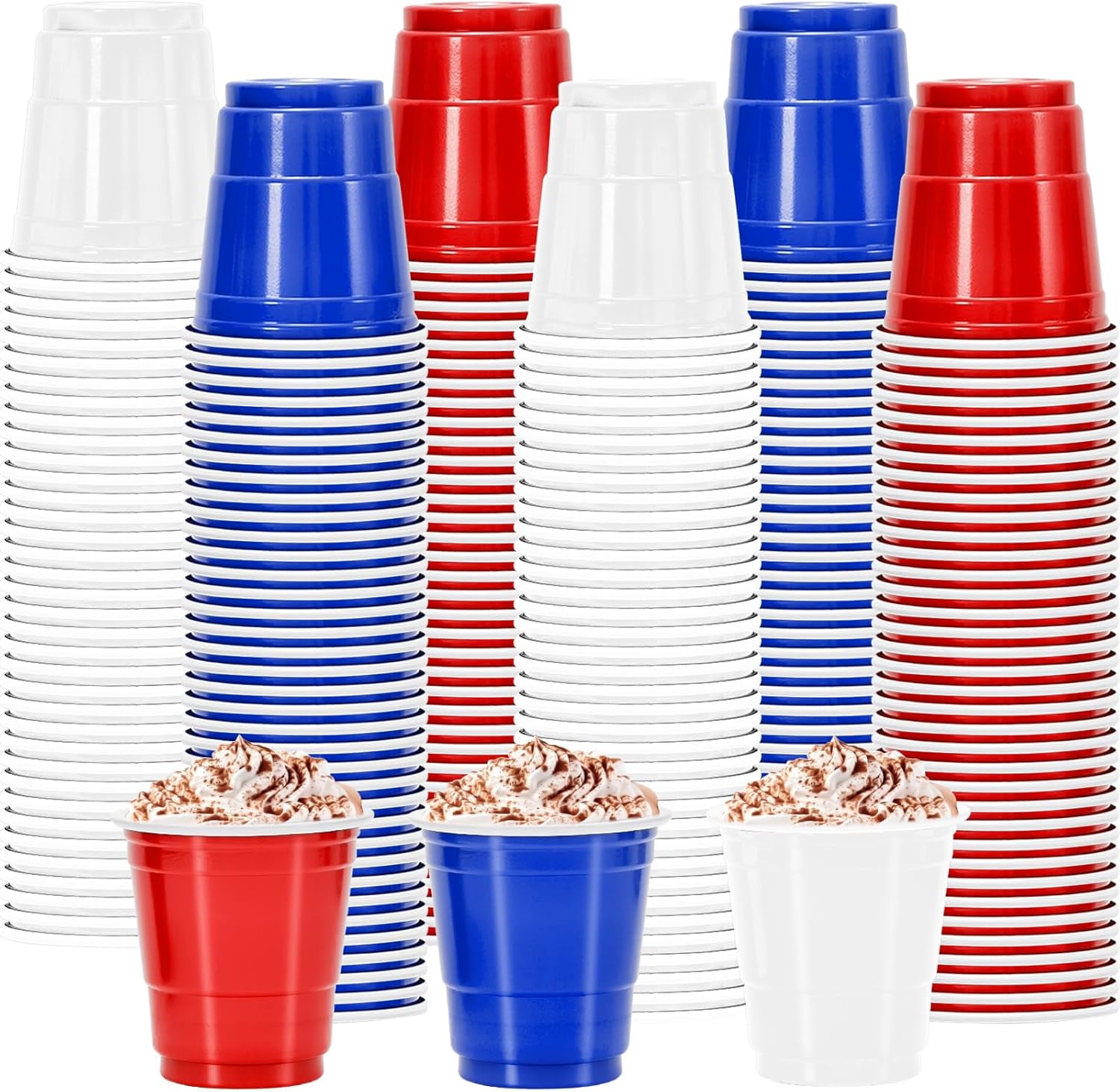 g 150Pcs 2OZ Patriotic Plastic Shot Cups 4th of July Disposable Mini ...