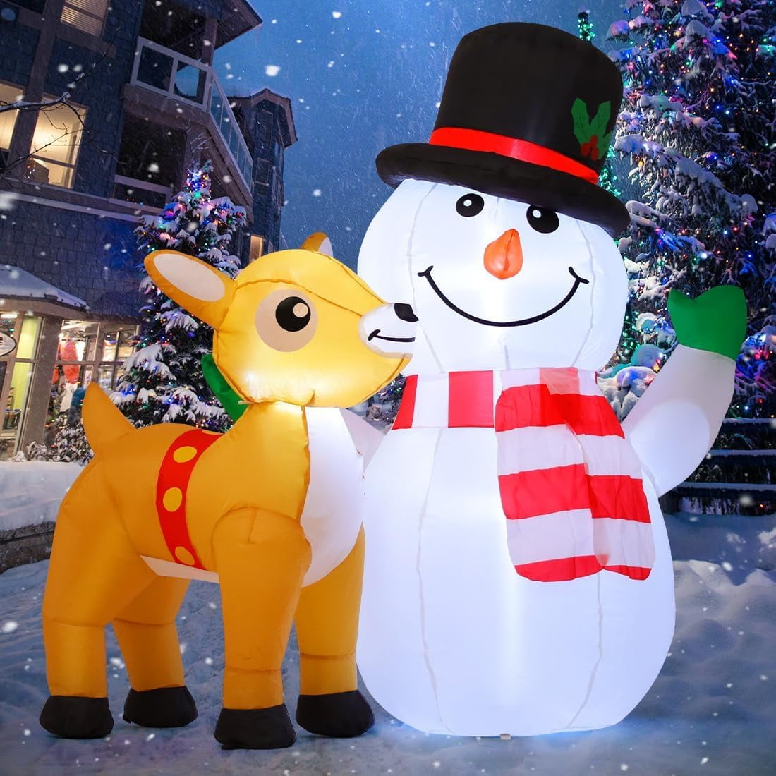 g 5.2ft Christmas Snowman Inflatables Outdoor Decorations, Blow Up ...