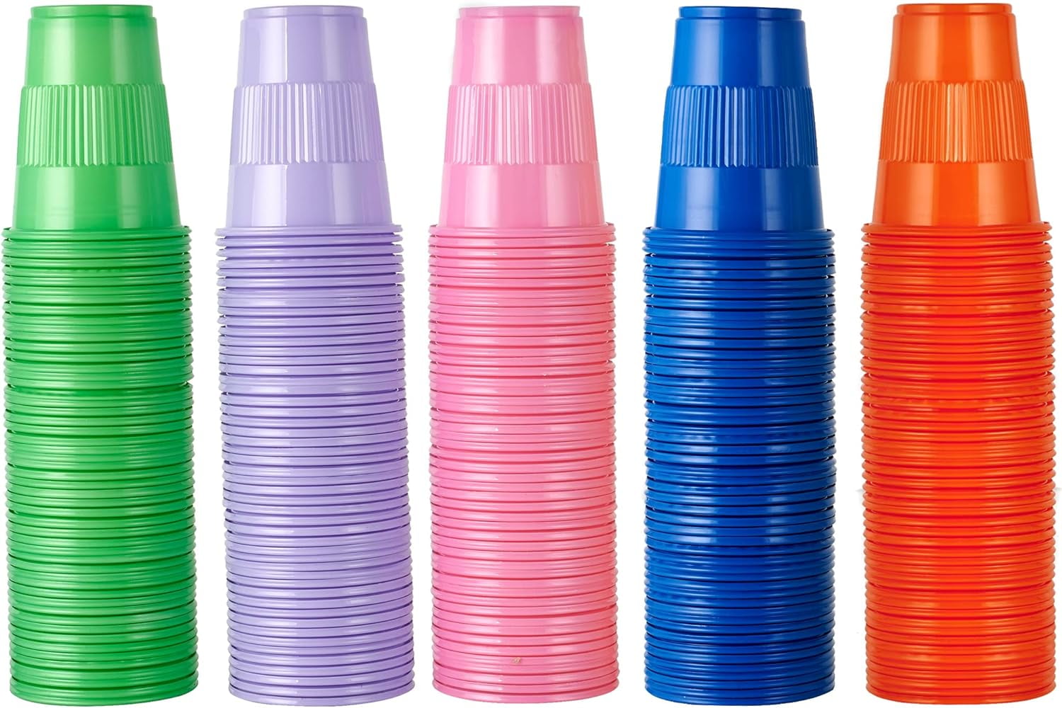 g 500 Pack 5 oz Plastic Cups, Disposable Drinking Cups in Assorted ...